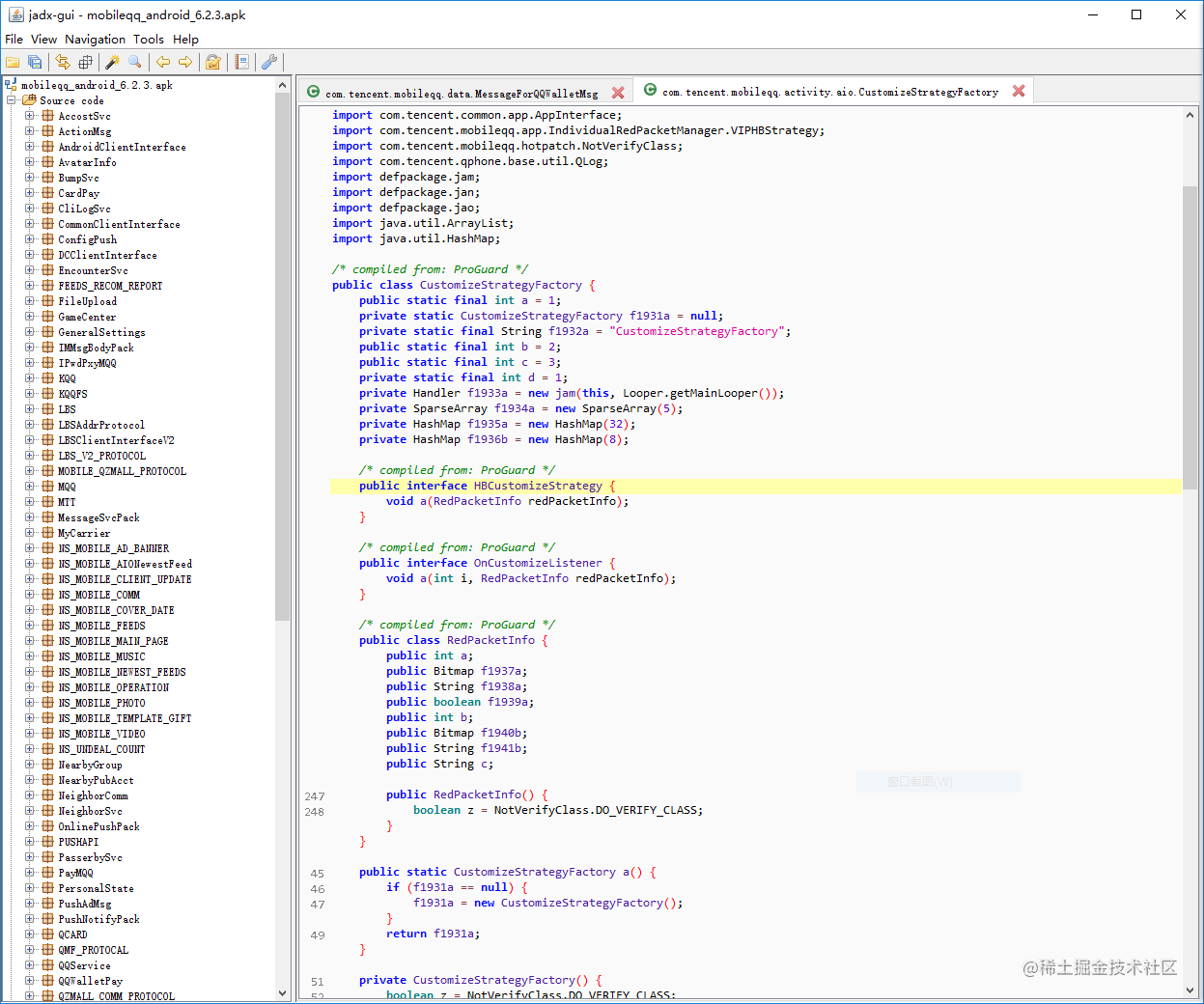 Android reverse analysis (a) - decompiler look at the implementation ...