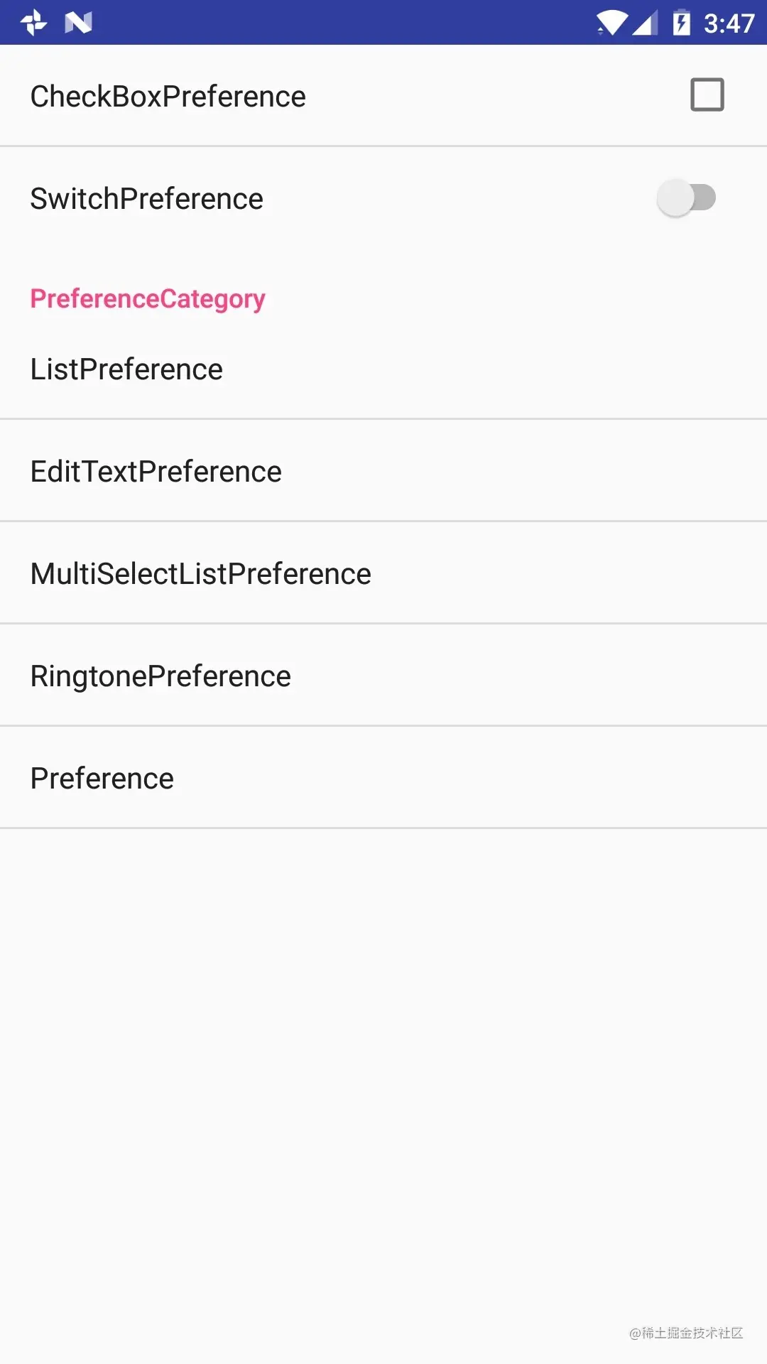 Preference&Android原生设置界面基本上每个应用都有一个设置(首选项)界面, Google其实提供了默认的 - 掘金