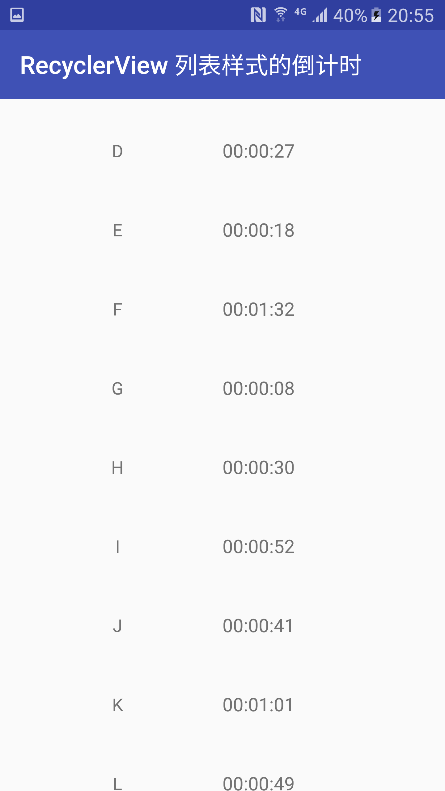 Android 用 RecyclerView 实现倒计时列表功能Android 用 RecyclerView 实现倒计时 - 掘金
