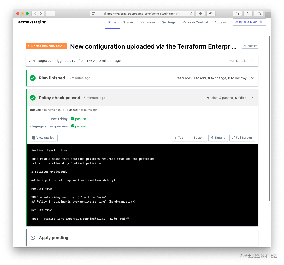 Terraform 企业版支持“Policy Sets” - 掘金