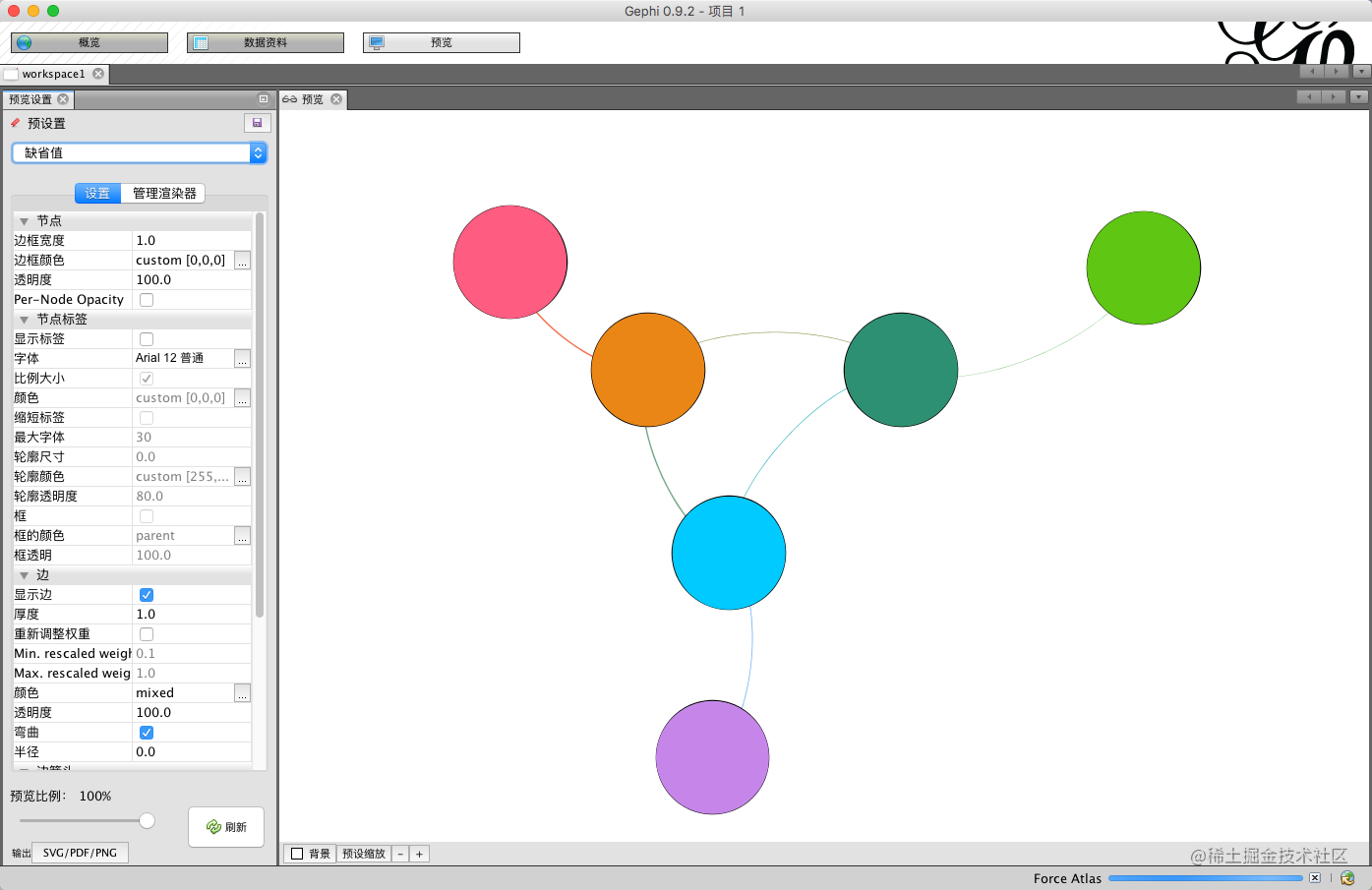 Gephi教程实战：Gephi 基本使用 - 掘金