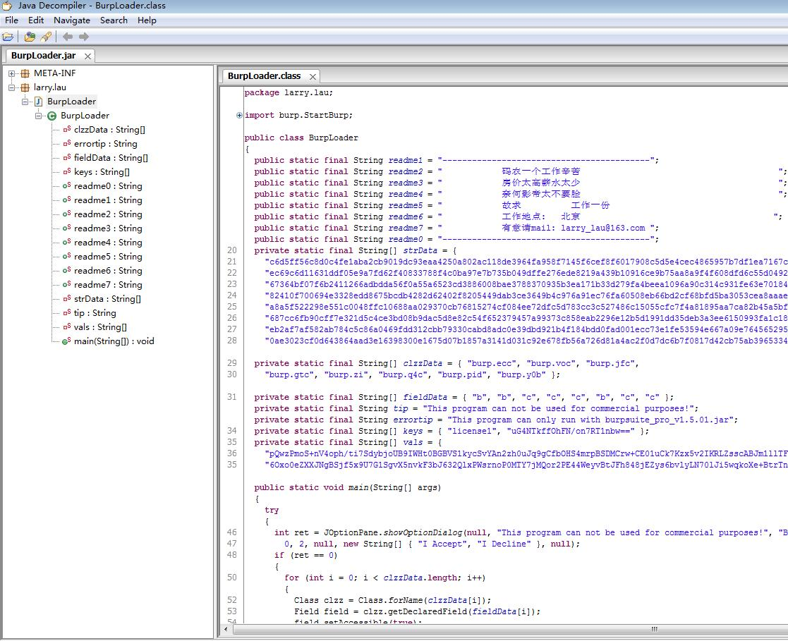JAVA逆向&反混淆-追查Burpsuite的破解原理0x00摘要：本系列文章通过对BurpLoader的几个版本的逆向 - 掘金