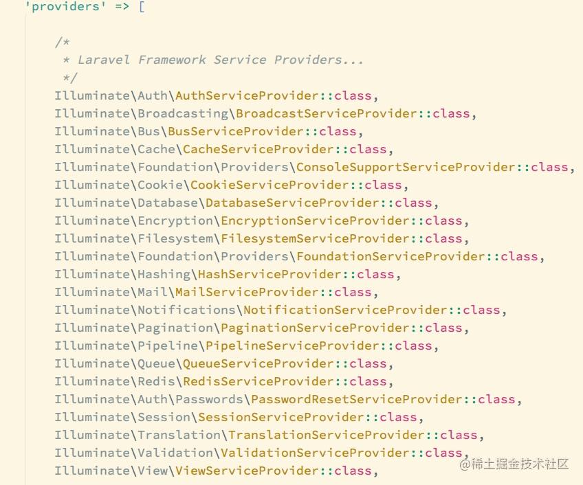 See the Laravel source code to see how ServiceProvider loads - Moment For Technology