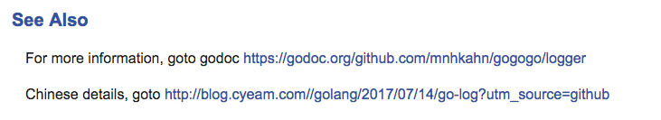 godoc 介绍以及 Golang 注释规范golang 官方有有文档自动生成网站，地址是 godoc.org，比如：l - 掘金
