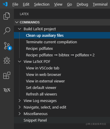 The LaTex settings.json file contents in my VS Code - Moment For Technology