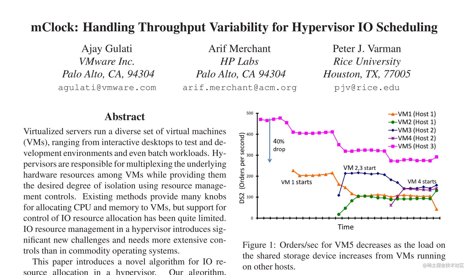 经典QoS调度算法——mClock算法的分布式版本详解 - 掘金