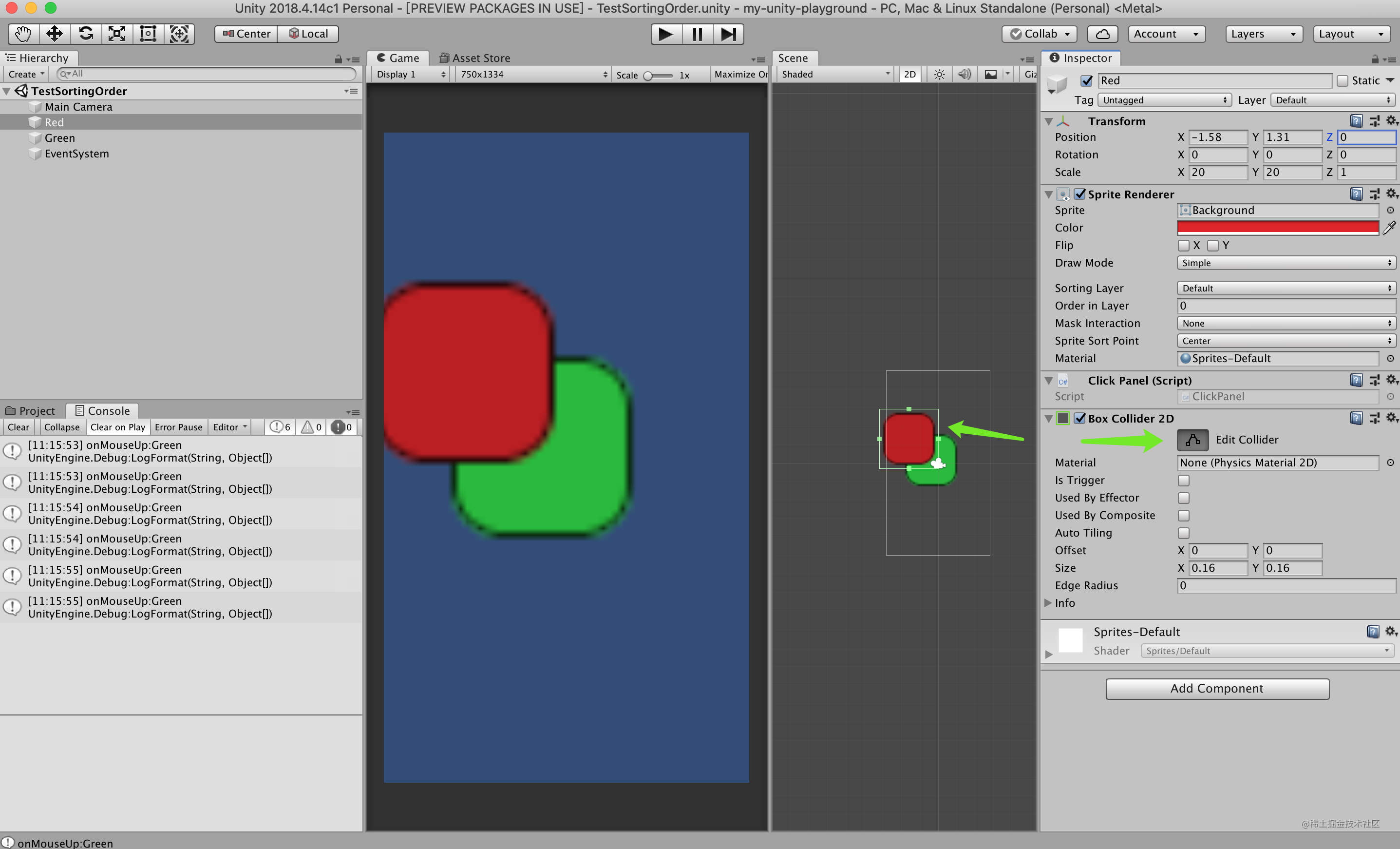 Unity SortingLayer和Layer区别、相机、渲染顺序和射线检测 - 掘金