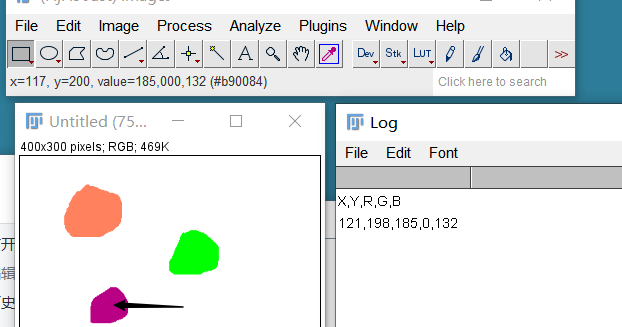 ImageJ编程：获取坐标和颜色虽然在ImageJ状态栏中会直接显示当前鼠标所在图像的位置以及颜色信息，当如果要基于这些 - 掘金