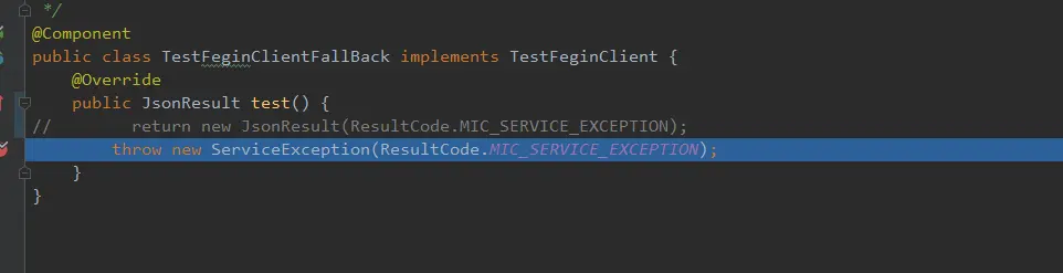 Sentinel集成Feign调用之fallback中小小的经验前两天看了下Sentinel(分布式系统的流量防卫兵)。 - 掘金