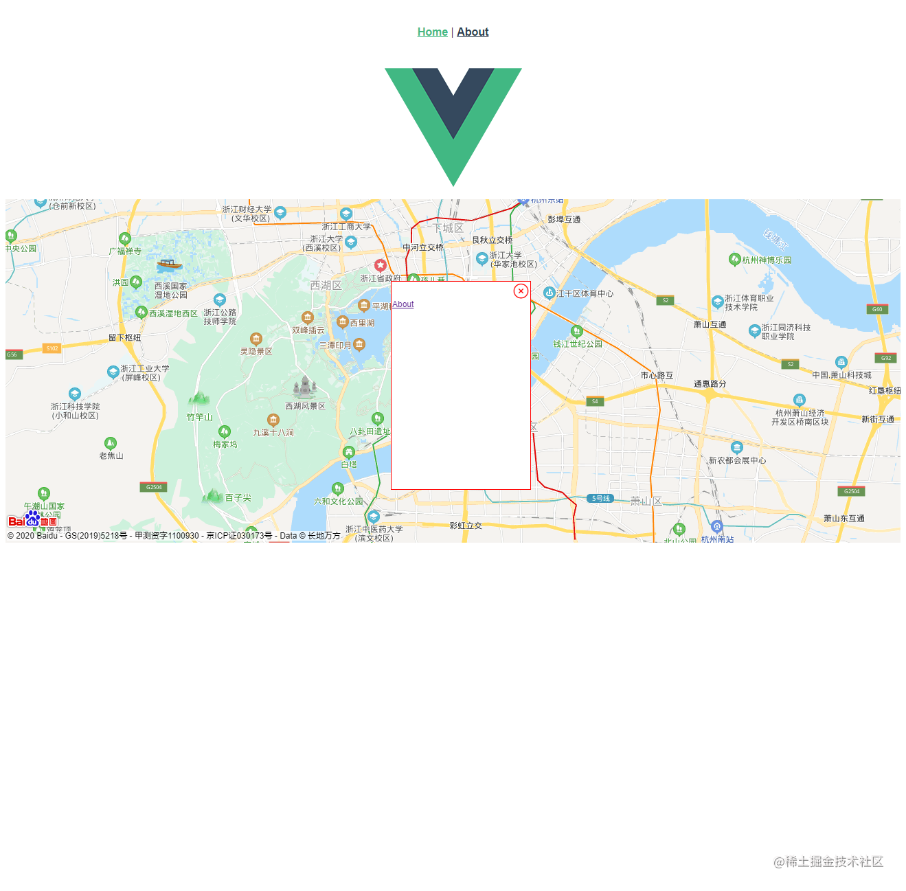 Vue Component To Achieve Baidu Map Popup Vue Component Insert Node Moment For Technology