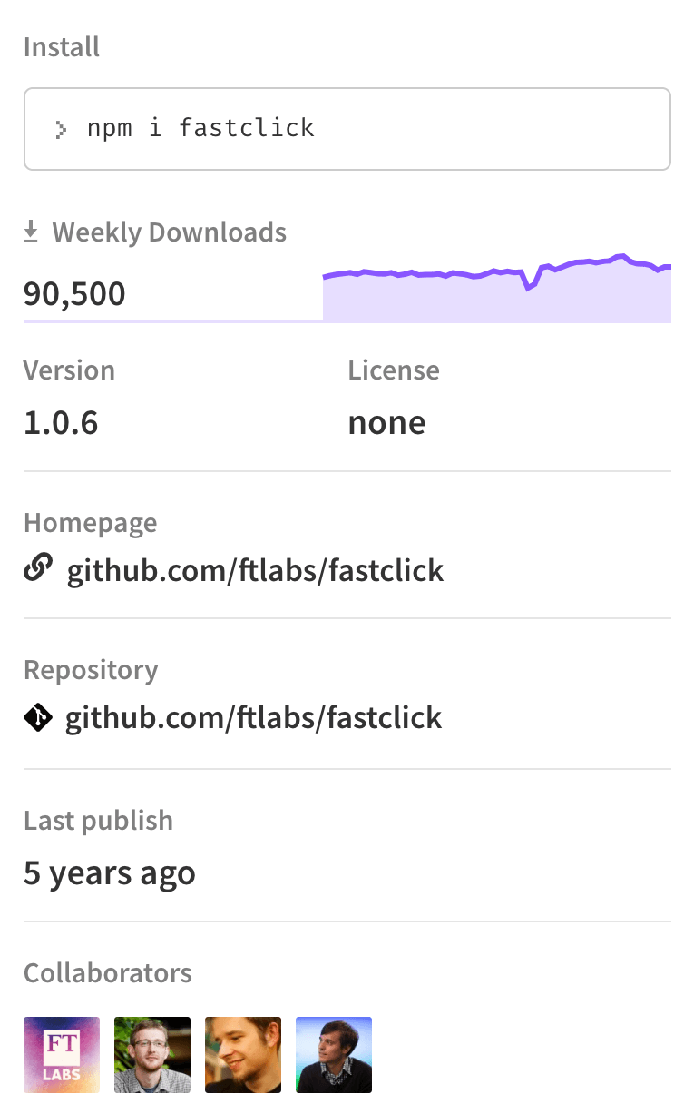 别再使用fastclick了fastclick是一款为了解决移动端300ms点击延迟而诞生的插件。 在移动端，如果对页面 - 掘金