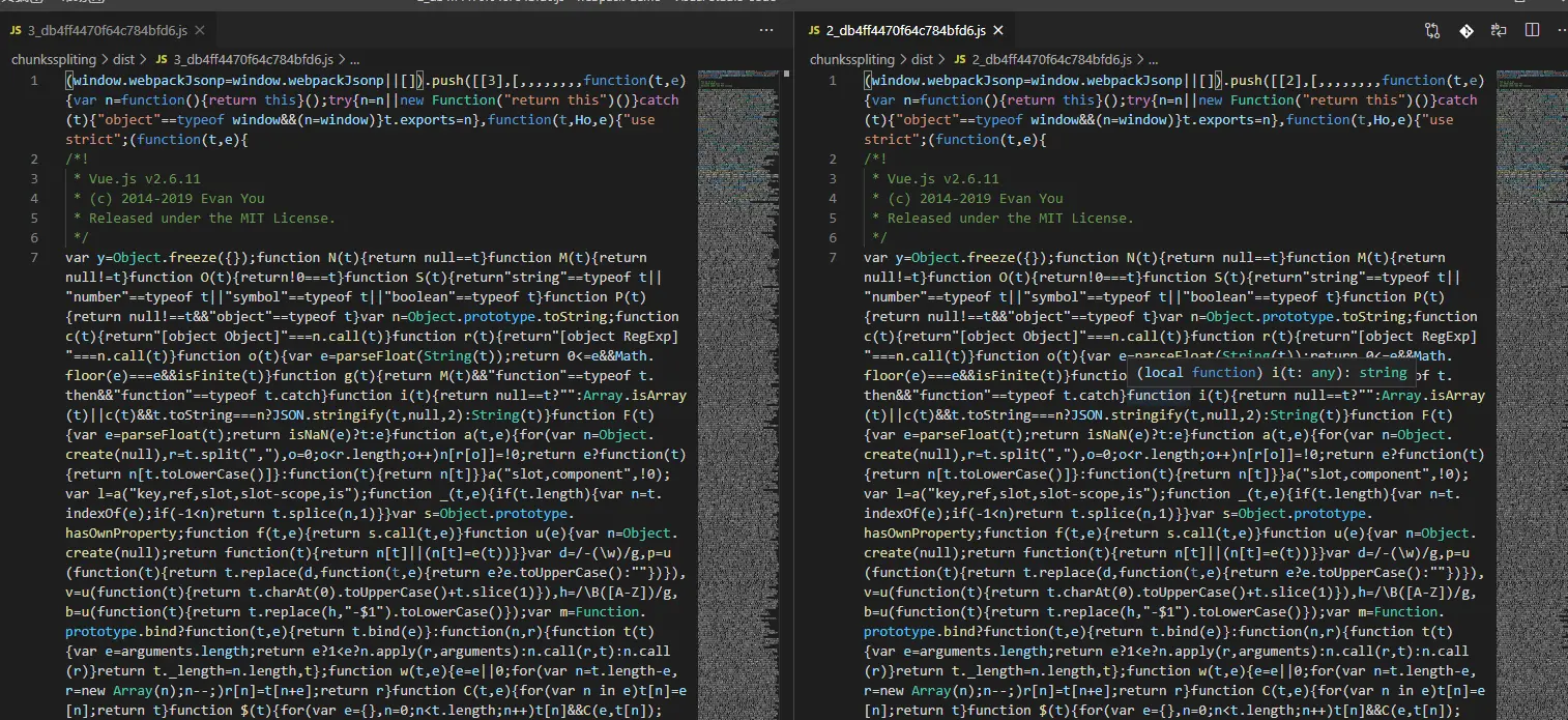 webpack splitChunks配置（一）chunks属性的使用1、将构建出来的一个代码块，分解成多个小块，方便加 - 掘金