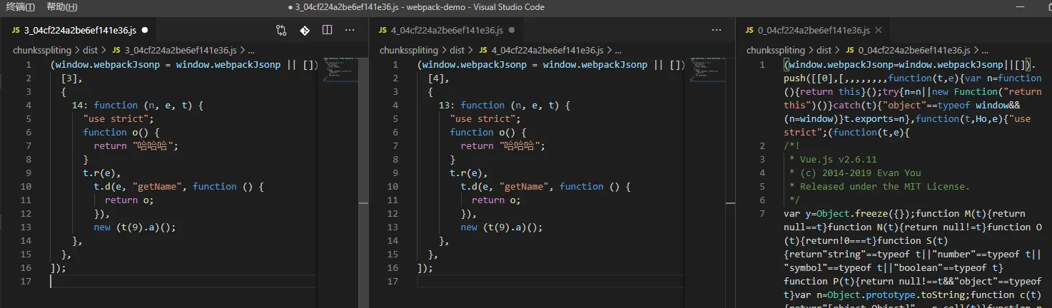 webpack splitChunks配置（一）chunks属性的使用1、将构建出来的一个代码块，分解成多个小块，方便加 - 掘金