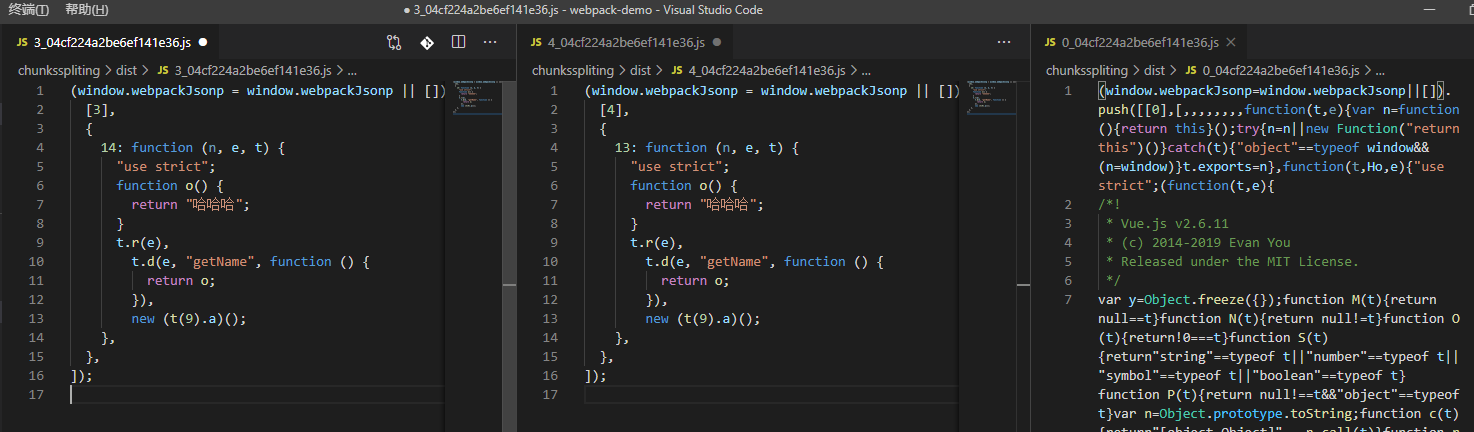 webpack splitChunks配置（一）chunks属性的使用1、将构建出来的一个代码块，分解成多个小块，方便加 - 掘金