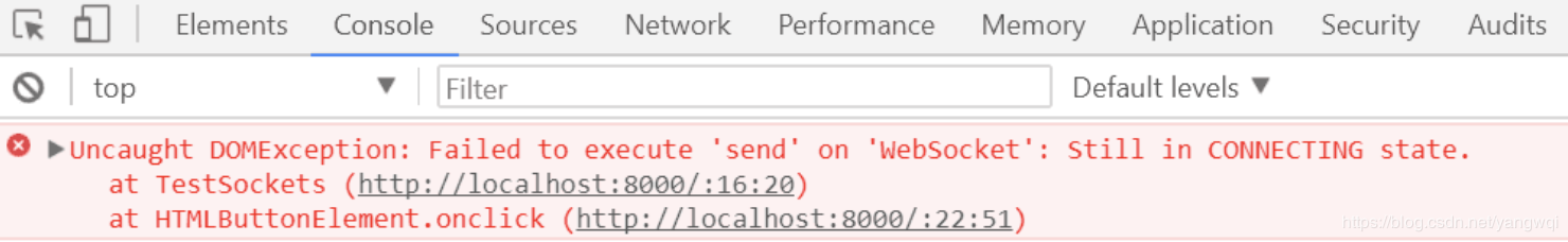 Websocket报错DOMException: Failed to execute 'send' on 'WebSocket': Still in CONNE - 掘金